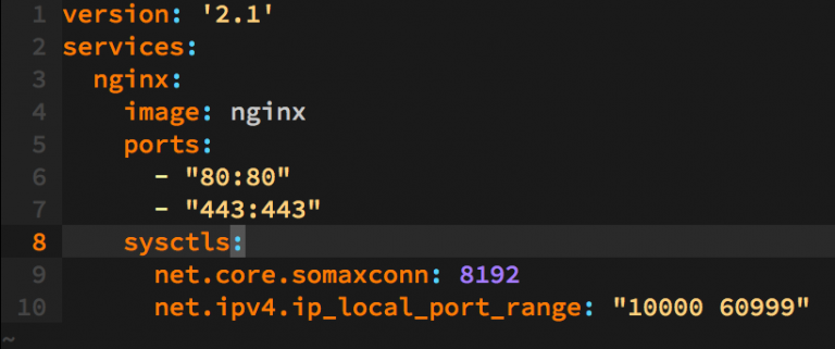 Docker Compose でカーネルパラメータを設定する - ymyzk’s blog